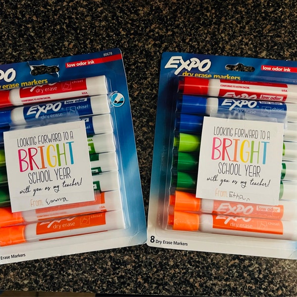 EDITABLE Back to School My Teacher Gift Tag, Bright School Year Tag ...