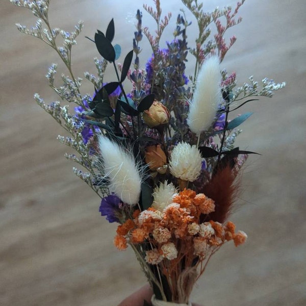 Small Dried Flower Bouquet With Vase Options,mini Dried Bouquet,cake ...