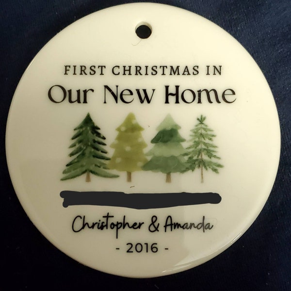 First Christmas in Our New Home Christmas Ornaments, Personalized Our New House Ornament, 2024 ...