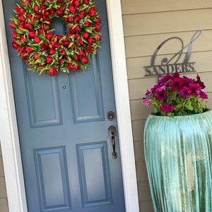 Patriotic Poppy Wreath Memorial Day Wreath 28 Summer - Etsy