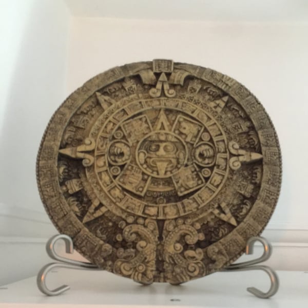 Aztec Mayan Calendar Stone Wall Plaque Sun Stone Home or Garden ...