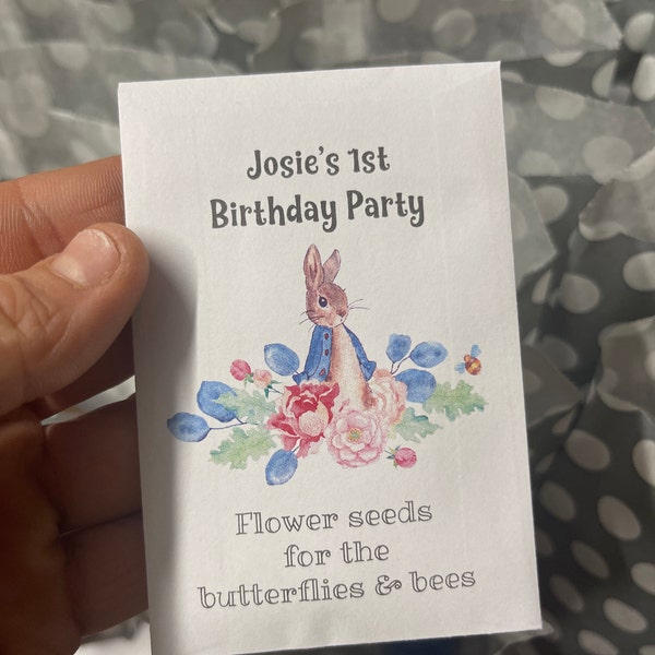 Easter Gift Seed Packet, Personalised - With/without Seeds - 3 Designs ...