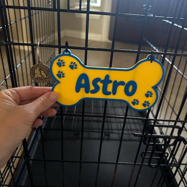 Personalized Dog Crate Sign, Custom Kennel Nameplate, Toy Box Sign ...