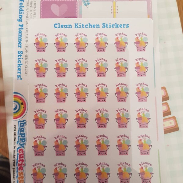 36 Cute Clean Kitchen/chores Planner Stickers - Etsy