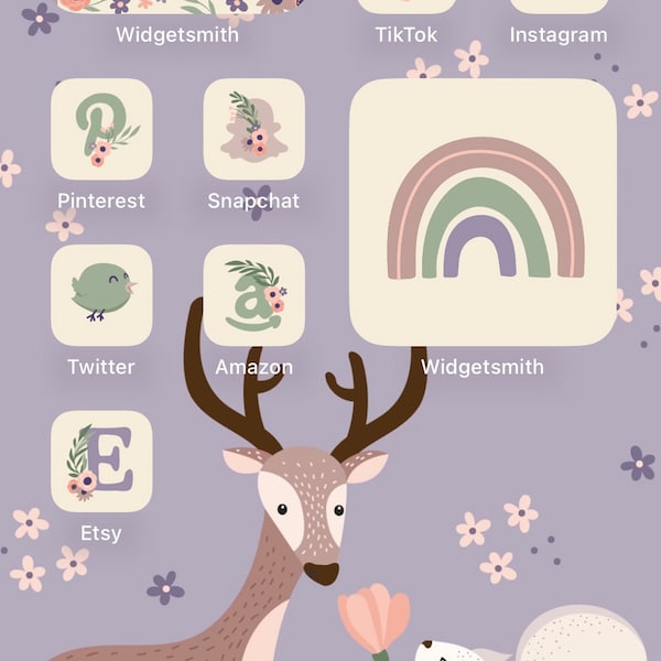Spring App Icons Ios14 Aesthetic App Icons Handdrawn App Elements Cute ...
