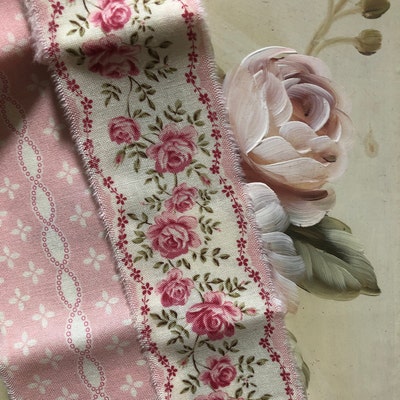 Rose Ribbon Trim, French Trim, Vintage Rose Ribbon, Shabby Chic Ribbon ...
