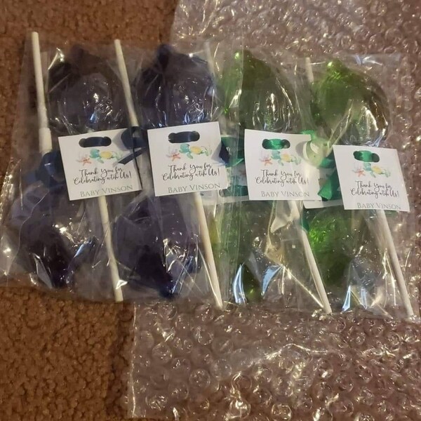 12 TURTLE LOLLIPOPS - Turtle Party Favors - Etsy