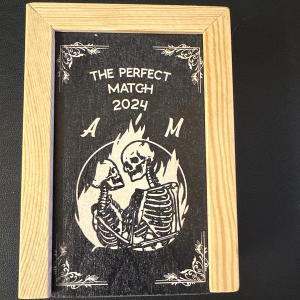 PERSONALIZED Couples Matchbox Wood | Custom Wood Matchbox for Couples ...