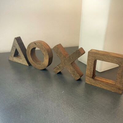 Wooden Playstation Stand With Cutout Effect Ps Logo Sign Ps5 Ps4 Gaming ...