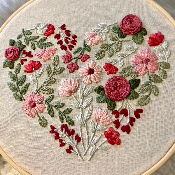 Blooming Lovely Modern Embroidery PDF Pattern, Embroidery Digital ...
