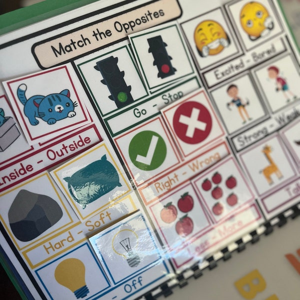Opposites Matching Activity Printable for Toddlers and Preschoolers ...