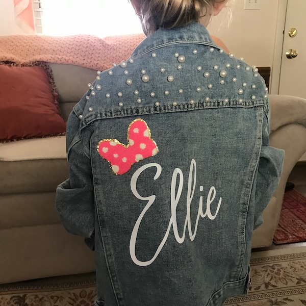 Personalized Kids Denim Jacket, Custom Toddler Jean Jacket, Flower Girl ...