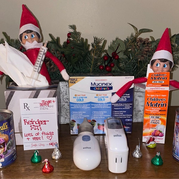 4 Elf Prescriptions RX From Santa | Official Elf Doctor Note | Sick Elf ...