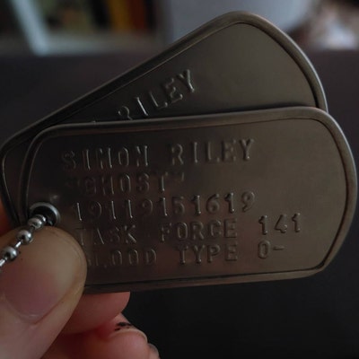 Simon 'GHOST' Riley US Military Dog TAGS Detailed Replica Collector ...