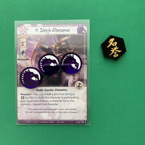 L5R - Legend of the Five Rings - Acrylic Unicorn Clan Fate Tokens - Etsy