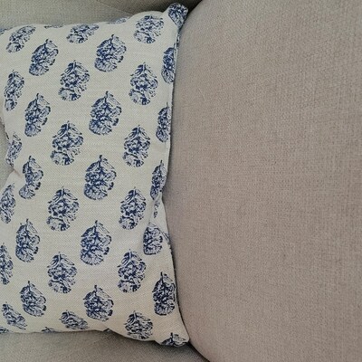 Blue Linen Look Fabric, Blue Drapery Fabric by the Yard, Solid Blue ...