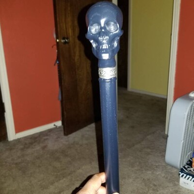 Carved Skull Walking Cane Custom Stylish Cane With a Knob Handle ...