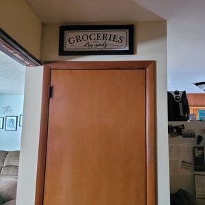 Groceries and Dry Goods Sign Grocery Wood Sign Kitchen Sign Kitchen ...