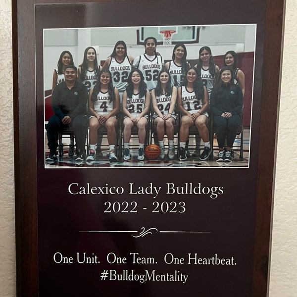 Custom Sports Plaque, Team Photo Display Picture, Personalized Gift for ...