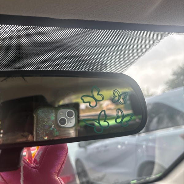 Butterfly Mirror Decal, Car Sticker, Mirror Sticker, Mirror Decal, Car ...