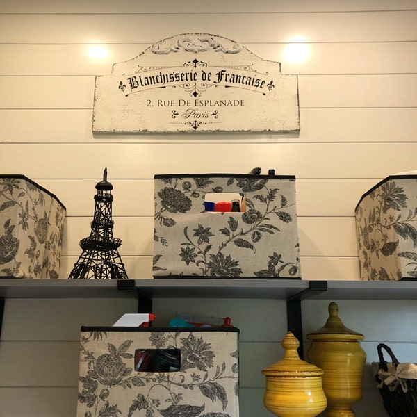 LAUNDRY, French Signs, Heavy Distressed, BLANCHISSERIE, French Laundry ...