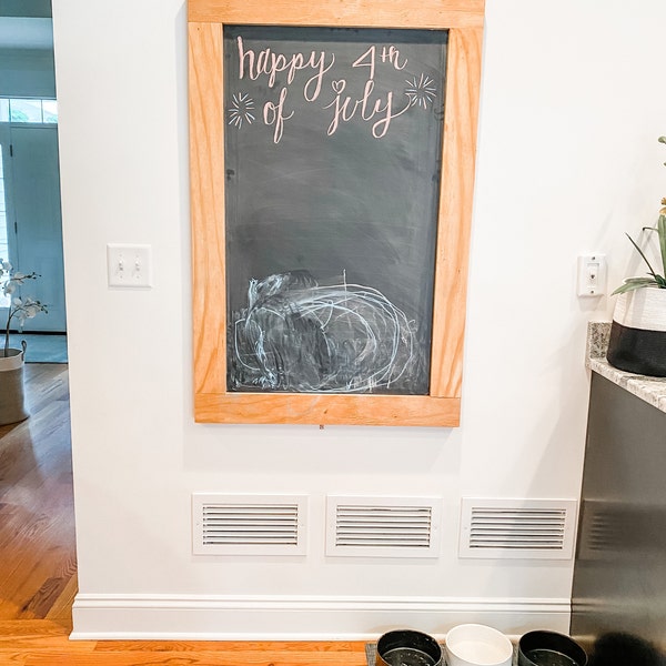 Farmhouse Style Rustic Chalkboard With Wood Frame (W-040) - Back40life ...