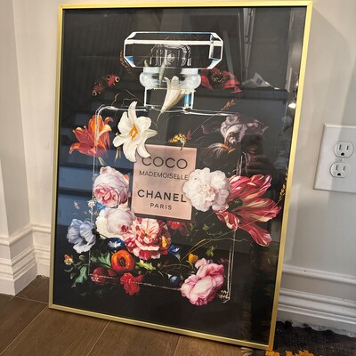 Framed White Roses Head Woman Canvas Print, Woman With Flower Head ...