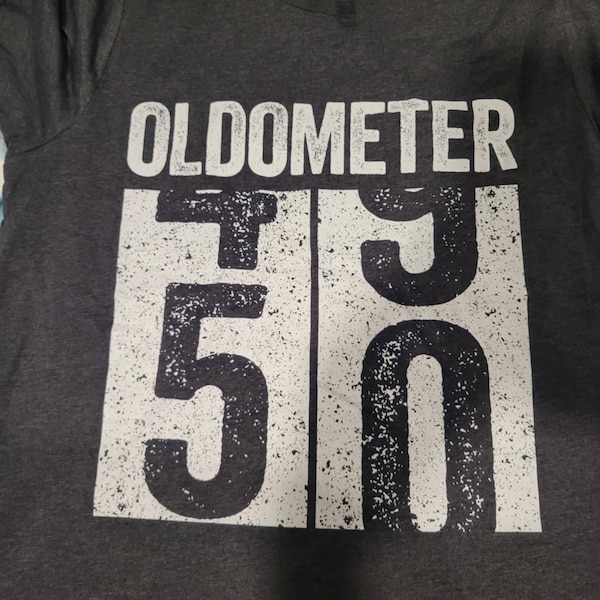 Oldometer 50 T-shirt - Unisex Funny 50 AF Mens 50th Birthday Shirt ...