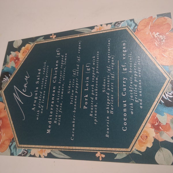 Wedding Program Timeline Day of Itinerary Menu Fan Panels Personalized ...