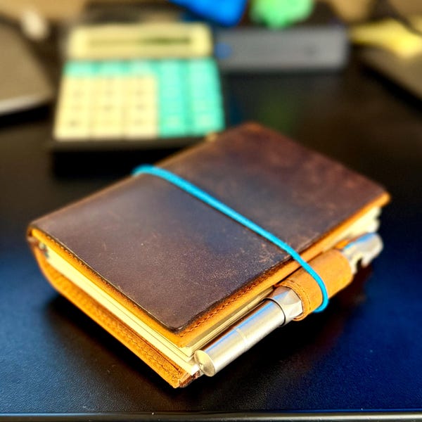 Leather Wallet Insert for Traveler's Notebook - Passport Size, Crazy ...