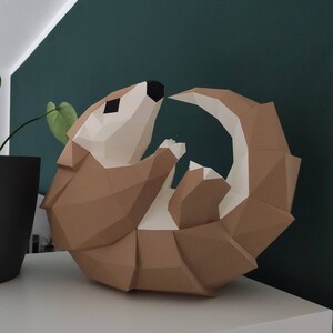 Pangolin Paper Model ,papercraft , DIY , Low Poly , PDF Papercraft ...