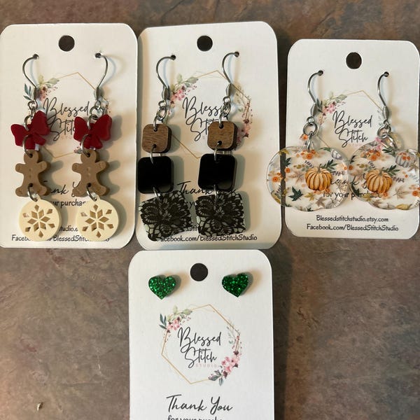 Created With A Purpose Earrings, Christian Cross Jewelry, Wood Faith ...