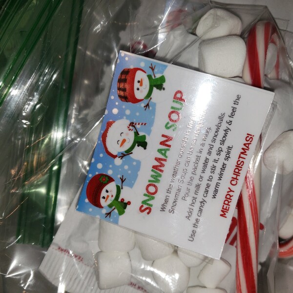 Printable Snowman Soup Treat Tags, Snowman Soup Favor Tags, Snowman ...