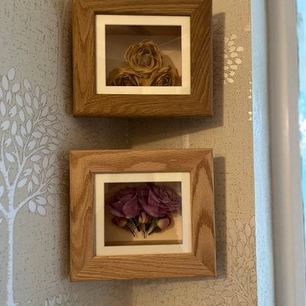 RECTANGLE Oblong Extra Deep Shadow Box Display Frame New Solid Oak ...
