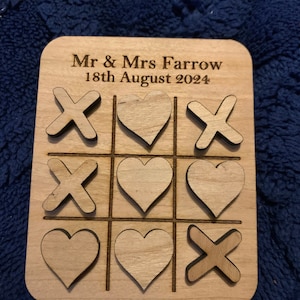 Personalised Table Top Wedding Games Wedding Favours Wedding Keepsake ...
