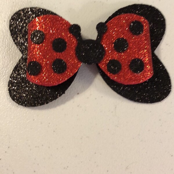 Ladybug Bow Template SVG, Ladybird Bow SVG, Lady Bug Felt Bow PDF ...