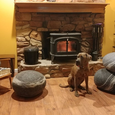 Natural Felted Wool. Soft Stone-poufs. Set 11. Like Real Stones. KATSU ...