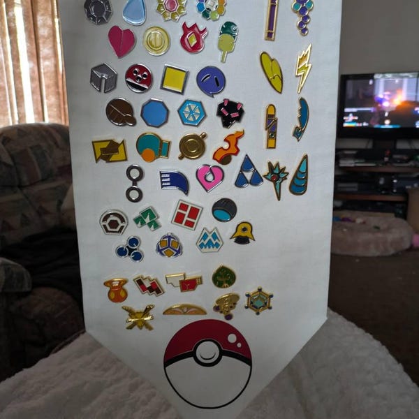 Classic Power Ups Enamel Pin Display Banner | Pin Wall Hanging | Pin ...