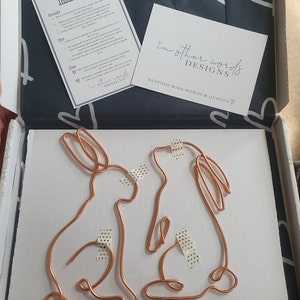 Wire Rabbits Wire Words Pet Gifts Decor Bunny Animal Lover - Etsy