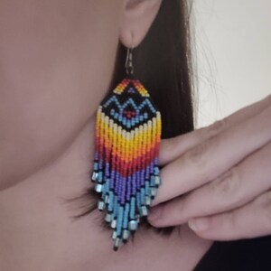 Three Patterns, Woman Beaded Earrings Pattern, Instant Download, Miyuki ...