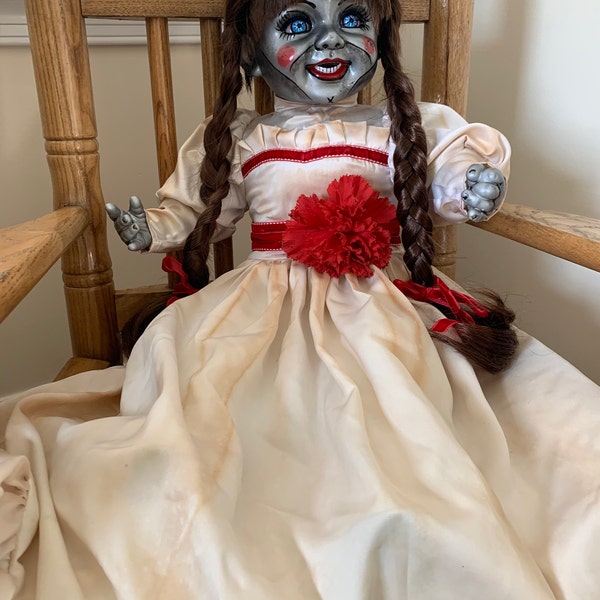 OOAK Demonic Annabelle Doll Silver Dark Version Super Evil Super Creepy ...
