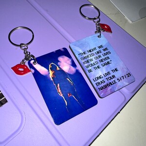 CUSTOM Eras Keychain Taylor Swift Keyring Handprinted Handmade Eras ...
