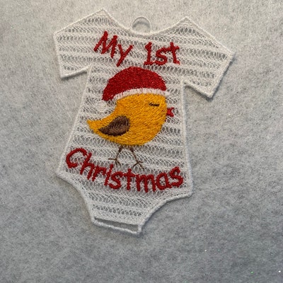 My 1st Christmas Machine Embroidery Design 4 Designs 2 Free Standing ...
