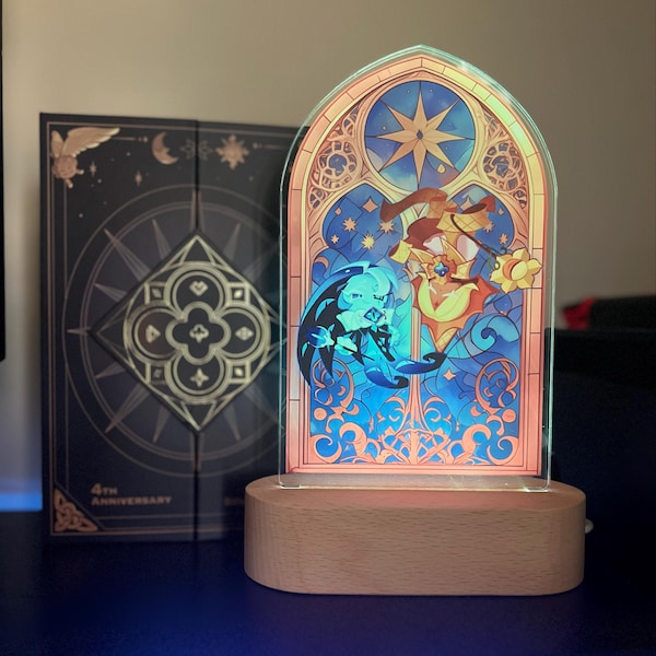 Shadow Milk Cookie & Pure Vanilla Cookie Night Light, Cookierun Charms ...