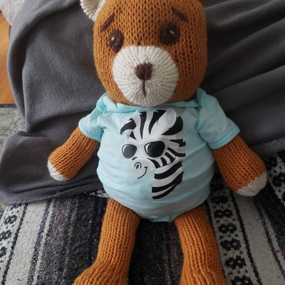 Teddy Bear Circular Knitting Machine Pdf Pattern Sentro Addi Express - Etsy