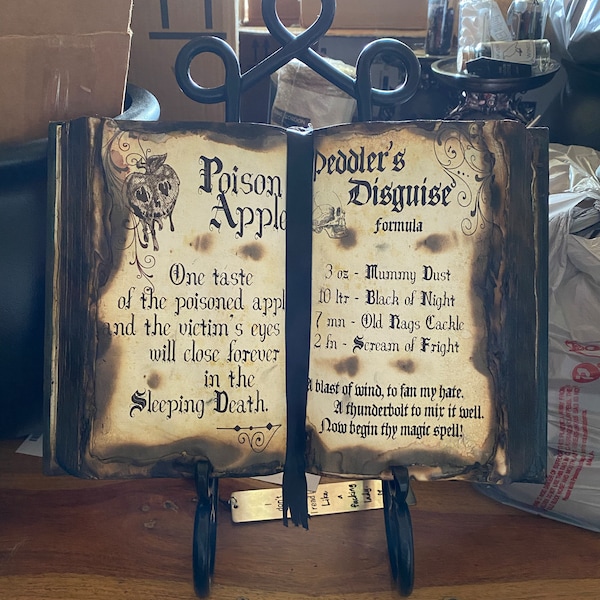 Evil Queen Poison Potion Book: Witches Spell Halloween Décor - Etsy