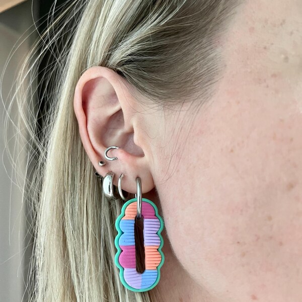 Emmy Polymer Clay Earrings Handmade Earrings Statement Earrings ...