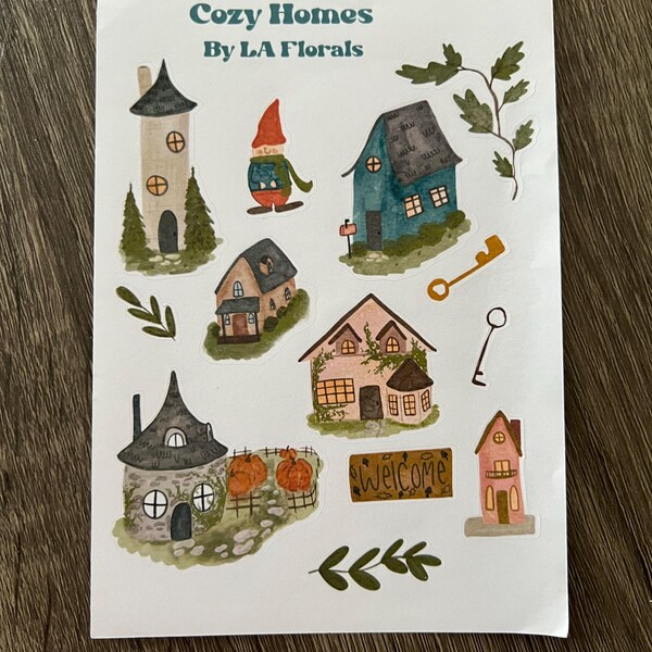 Whimsy Cottage Sticker Sheet for Journals and Planners Deco Sticker ...