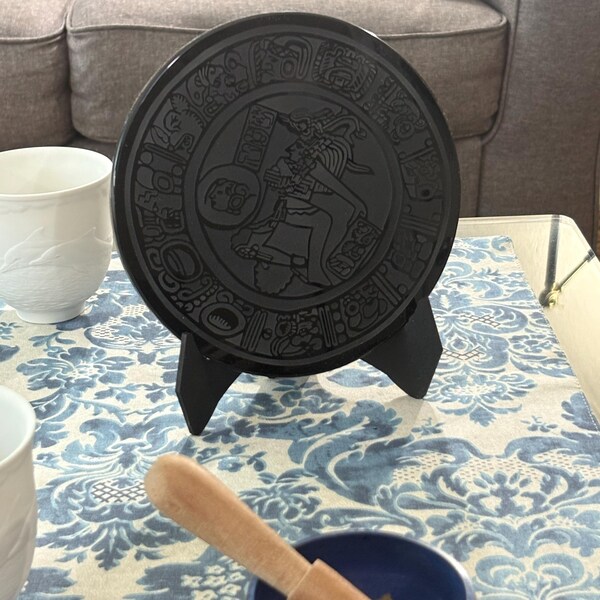 Chinkultic Disc, Engraved in an Obsidian Mirror, 6", 7", 8" Diameter ...