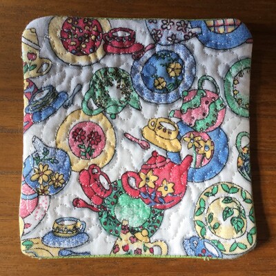 In the Hoop Quilted Coaster Machine Embroidery Design - Etsy